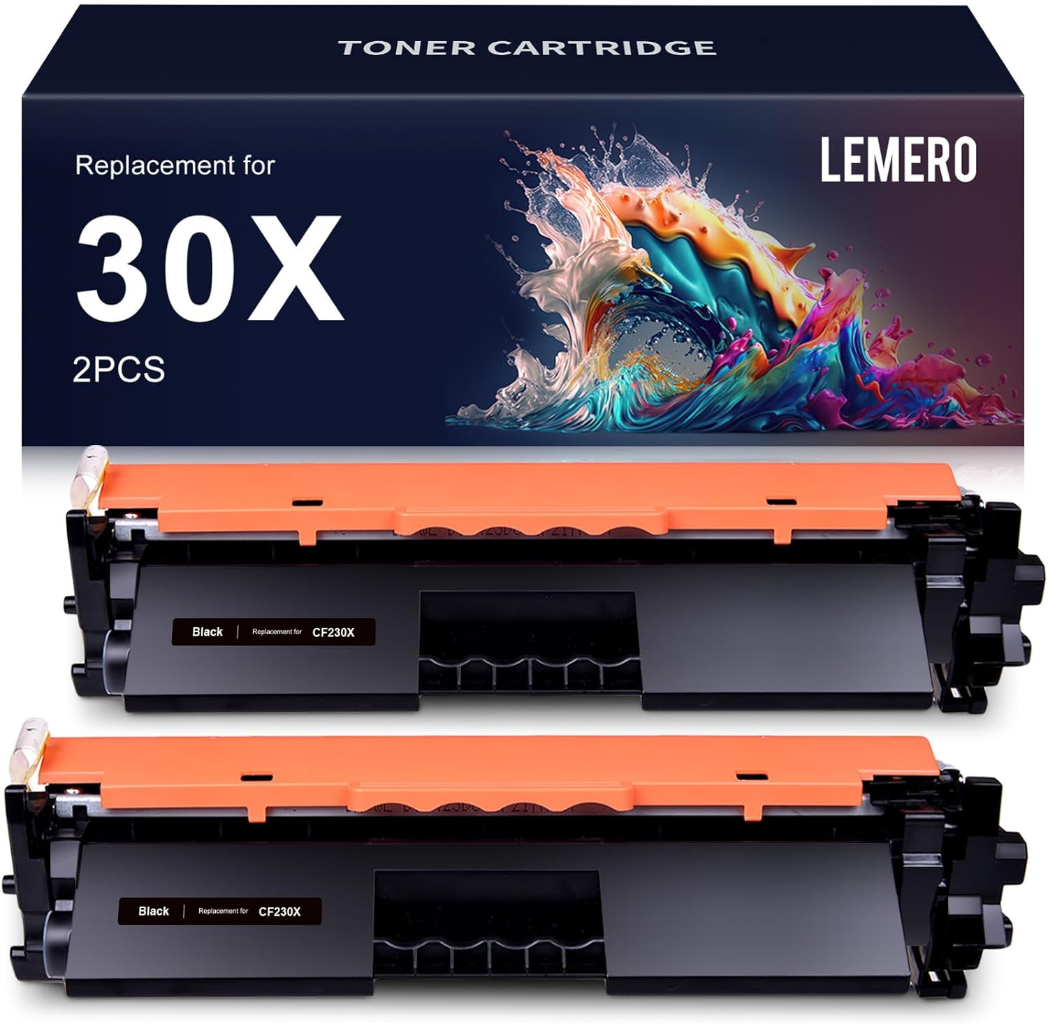 LEMERO HP 30X Toner Cartridge (Black, 2-Pack) - CF230X